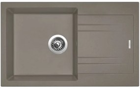 Sinks Linea 780 N Granitový dřez s odkapem oboustranné provedení, 78x48cm, truffle, SIGLI780480N54