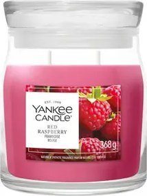 Yankee Candle Signature Red Raspberry střední sklenice 368g / doba hoř