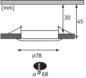 Paulmann 93901 Premium LED Slim Coin Satin, zápustná bodovka 3x6,8W LED 2700K stmívatelná, soustružený hliník, prům. 7,8cm, IP44
