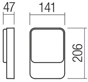 Redo 90129 -LED Venkovní nástěnné svítidlo COLIN LED/9W/230V 3000K IP54 antracit