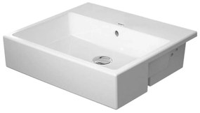 Duravit Vero Air - Umyvadlo polozápustné 55x47 cm, s přepadem, bez otvoru pro baterii, bílá 0382550060