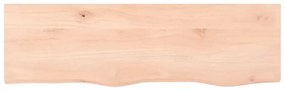 Petromila Nástěnná police 100x30x(2-4) cm neošetřené masivní dubové dřevo