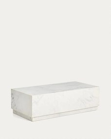 Bílý mramorový konferenční stolek 50x100 cm Sorein – Kave Home
