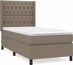 Box spring postel s matrací taupe 90x200 cm textil 3131645