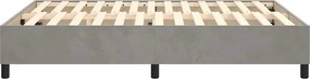 Rám postele s boxspringem světle šedý 140 x 200 cm samet 3121120