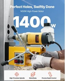 Magnetická vrtačka, Motor 1400 W VEVOR – 1450 W (USA) / 1400 W (EU/AU)