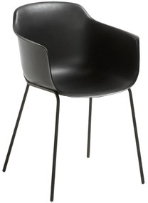 OnaDnes -20% Černá plastová jídelní židle Kave Home Khasumi