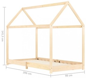 Dětská postel 90x200 borovice Dekorhome