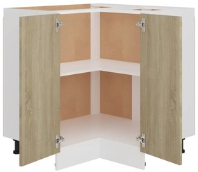 vidaXL Spodní rohová skříňka sonoma dub 75,5x75,5x81,5 cm dřevotříska