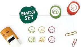 COLOP Razítka little NIO Emojis / Sada razítek / kulatá / pro děti