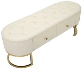Designová lavice Pembroke 120 cm bílá