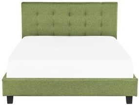 Čalouněná postel 160 x 200 cm zelená LA ROCHELLE Beliani