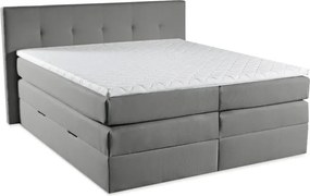 Kontinentální boxspring postel AMBER, 200x180, šedá (barell 83)