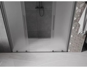 Mexen Velar Duo, posuvné sprchové dveře do otvoru 180 cm, 8mm sklo námraza, broušený grafit, 871-180-000-32-95