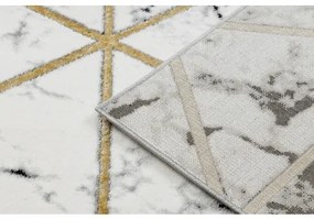 Dywany Luszczow Kusový koberec EMERALD EXCLUSIVE 1020 mramor, trojúhelníky černý / zlato Rozměr koberce: 80 x 150 cm