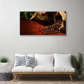 Obraz na plátně Káva Zrnka Kuchyně 100x50 cm