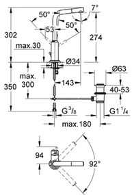 Grohe Atrio - Páková umyvadlová baterie s odtokovou garniturou, chrom 32129001