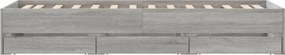 Rám postele se zásuvkami šedý sonoma 75x190 cm kompozitní dřevo 3207334