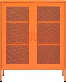 Úložná skříň oranžová 80 x 35 x 101,5 cm ocel 336174