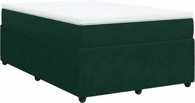 Box spring postel s matrací tmavě zelená 120 x 200 cm samet 3285635