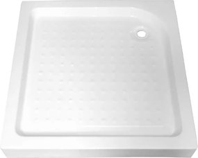 BPS-koupelny Čtvercový sprchový kout HYD-SK08B 80x80 černá/transparent + vanička HYD-SSV-SXL02A bílá