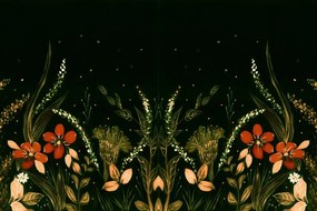 Samolepící tapeta květinový ornament - 150x100 cm