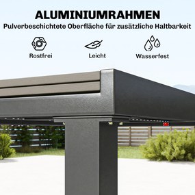 Zahradní set nábytku 7 ks, rozkládací stůl 150–225 cm + 6 židlí, hliník, imitace dřeva, šedý