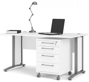 FALCO Psací stůl Office 80400/35 bílá/silver grey