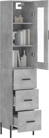 Skříň highboard betonově šedá 34,5x34x180 cm kompozitní dřevo 3199245