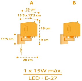 Dalber 64649 - Dětské nástěnné svítidlo LITTLE CHICKEN 1xE27/15W/230V