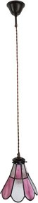 Závěsná lampa Tiffany FlowerArc pink - 18*15*115 cm E14/max 1*25W