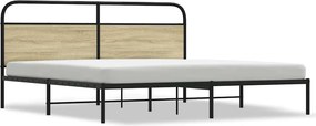 Kovový rám postele bez matrace dub sonoma 183 x 213 cm 3318644