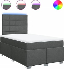 Box spring postel s matrací tmavě šedá 120x190 cm textil 3292728