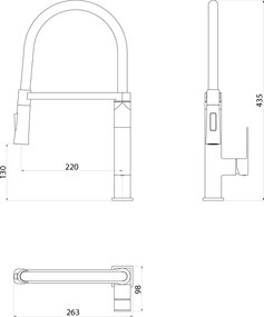 Sapho Maya MA780 dřezová baterie se sprškou chrom