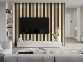 Mexen Lam-F, akustické stěnové lamely 275 × 30 cm, plstěný podklad 8 mm, technická dýha, dub pískový, S105-275307-3015-001