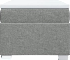 Box spring postel s matrací světle šedá 90x200 cm textil 3285102