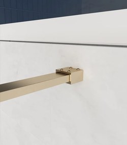 Erga Paris, sprchová zástěna Walk-In 30x200 cm, 8mm sklo námraza, zlatý matný profil, ERG-V02-PARIS-030x200-FR-GB