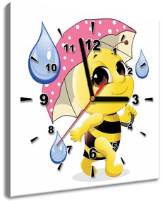 Gario Obraz s hodinami Včelka s deštníkem Rozměry: 30 x 30 cm