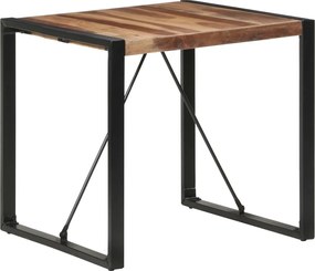 vidaXL Jídelní stůl 80 x 80 x 75 cm masivní dřevo sheeshamový povrch [321602] Barva: Černá