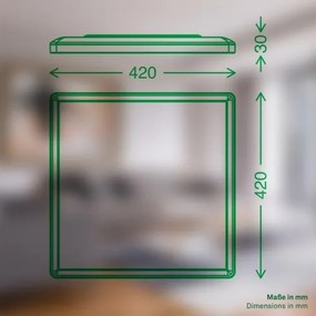 LED svítidlo BRILONER Tava A 42x42cm 14W stmívatelné CCT bílé 3886016