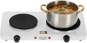 Adler AD 6520 bílá / Vařič / 2500W / 185 mm + 155mm plotna