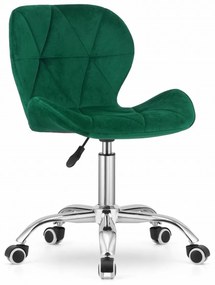SUPPLIES AVOLA otočná sametová kancelářská židle - zelená barva