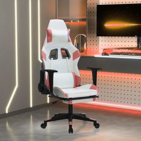 vidaXL Herní židle s podnožkou umělá kůže [3143767] Barva: Černá a oranžová