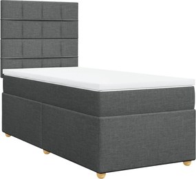 Box spring postel s matrací tmavě šedá 80 x 200 cm textil 3291108