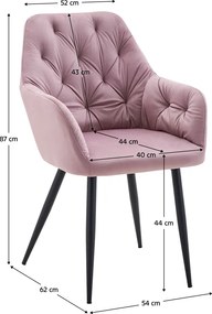 Kondela Designové křeslo, růžová Velvet látka, VERIO NEW