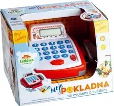 TEDDIES Dětská pokladna se zvukem, světlem a doplňky / 18 cm / Plast /