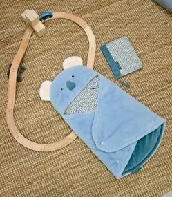 Doudou Plyšová modrá dečka s kapucí Yoca le koala 70 cm / od 0 let