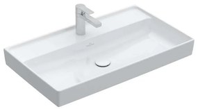 Villeroy & Boch Collaro - Umyvadlo nábytkové 80x47 cm, bez přepadu, otvor pro baterii, CeramicPlus, alpská bílá 4A3381R1