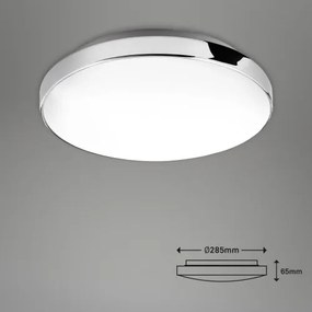 Stropní LED svítidlo BRILONER průměr 28,5cm 13W bílé-chrom 3351016