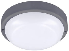 Solight LED venkovní osvětlení kulaté, 20W, 1500lm, 4000K, IP54, 20cm, šedá barva